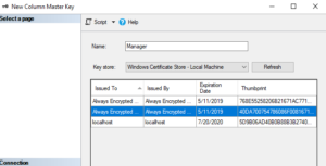 Create Always Encrypted Certificate | SQL Freelancer Blog