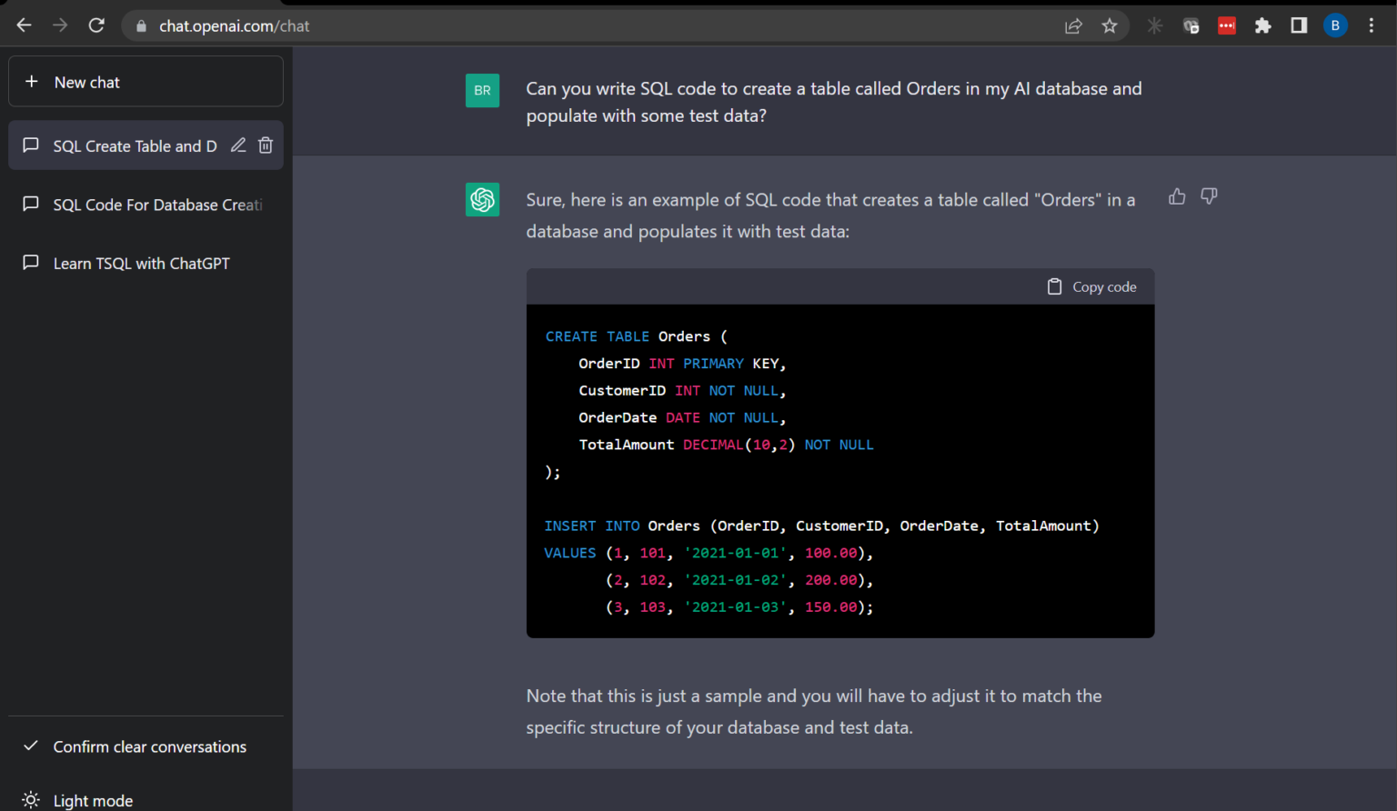 Using ChatGPT with SQL Server | SQL Freelancer Blog