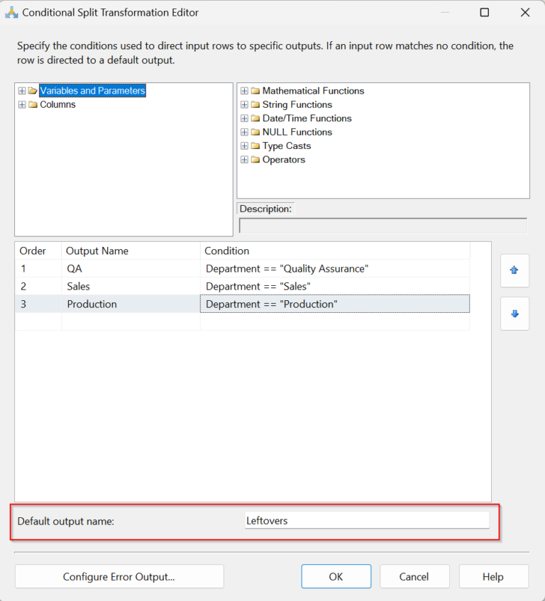Ssis Series How To Use Conditional Split Sql Freelancer Blog